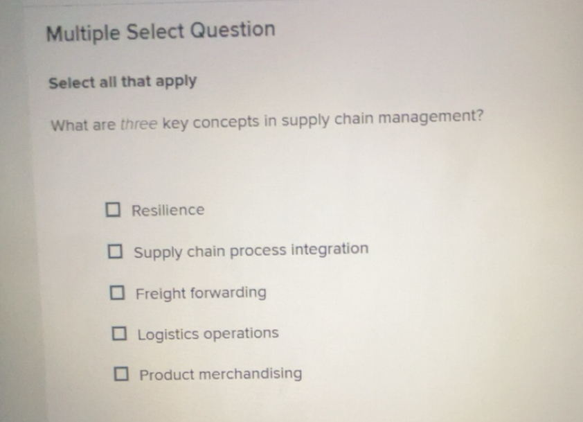 Solved: Multiple Select Question Select all that apply What are three ...