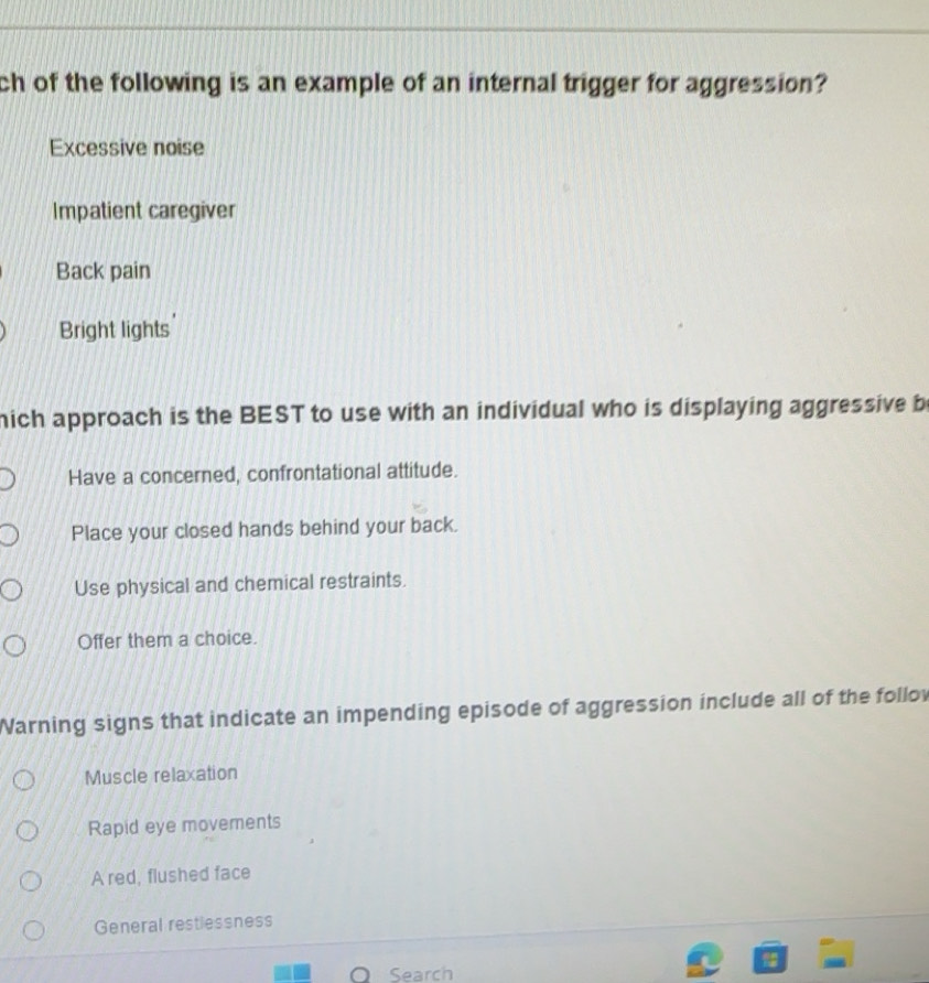 Solved: ch of the following is an example of an internal trigger for ...