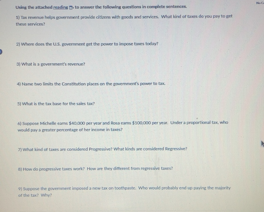 Solved: No C Using the attached reading to answer the following ...