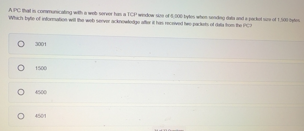 Solved: A PC that is communicating with a web server has a TCP window ...