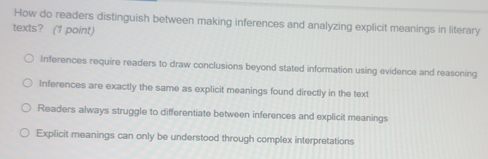 Solved: How do readers distinguish between making inferences and ...