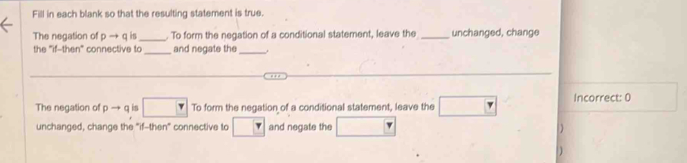 Solved: Fill in each blank so that the resulting statement is true. The ...