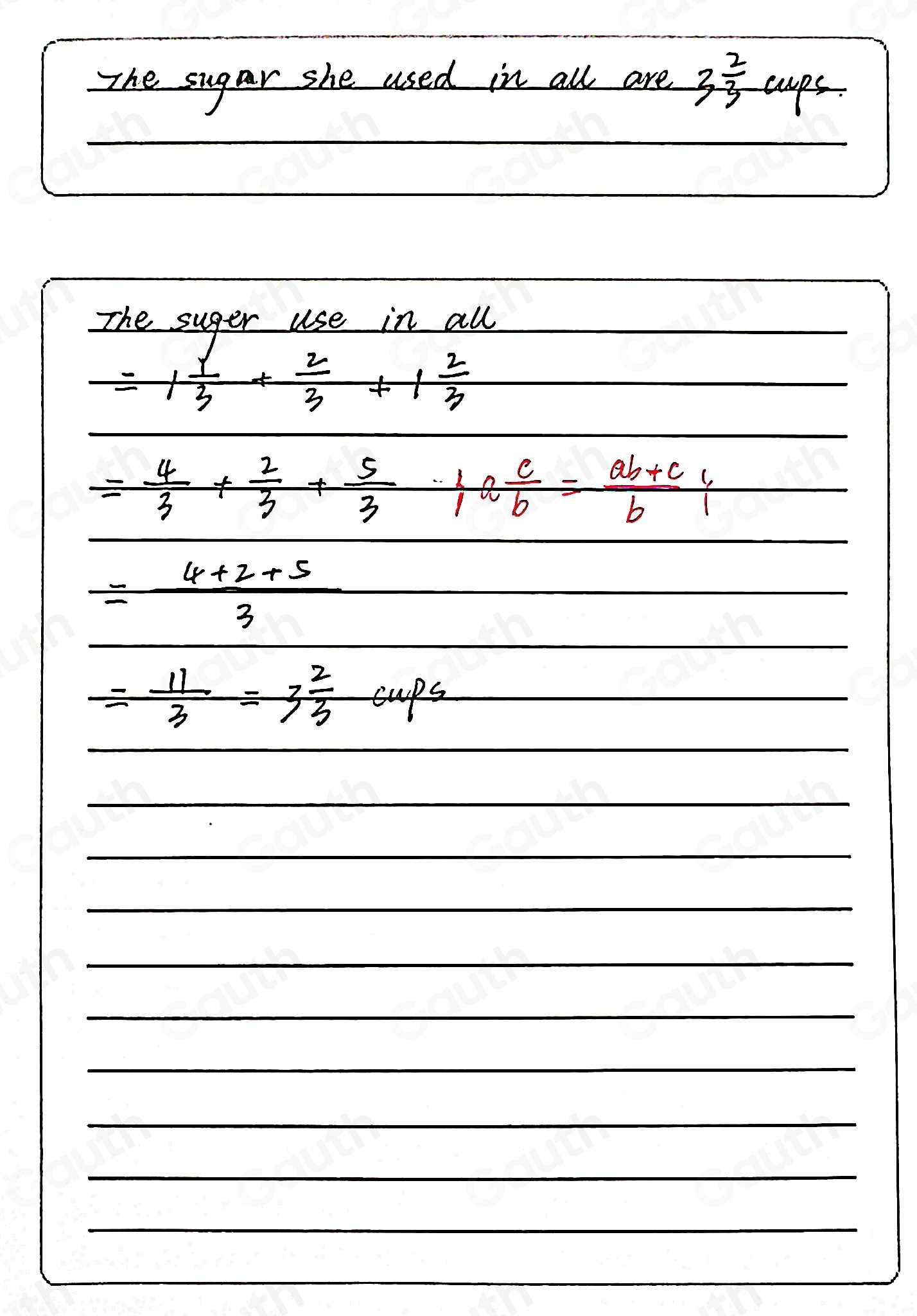Solved: Julia made three types of cakes. She used ` 1 1/3^+ cups of ...