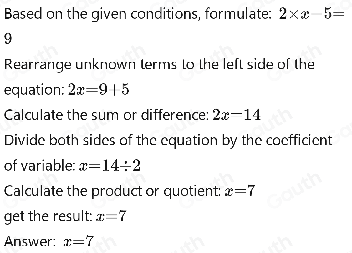 Solved: One number is five less than another. Their sum is nine. Find both numbers. The smaller ...