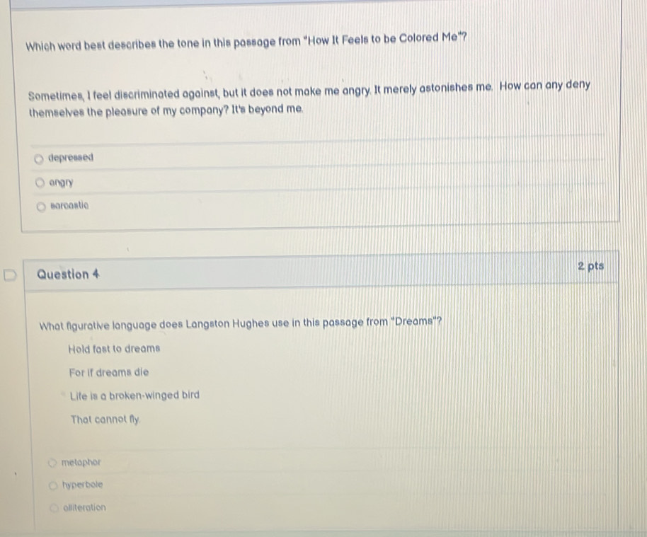 Solved: Which word best describes the tone in this passage from "How It ...