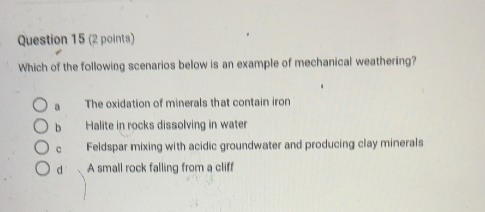 Solved: Which of the following scenarios below is an example of ...