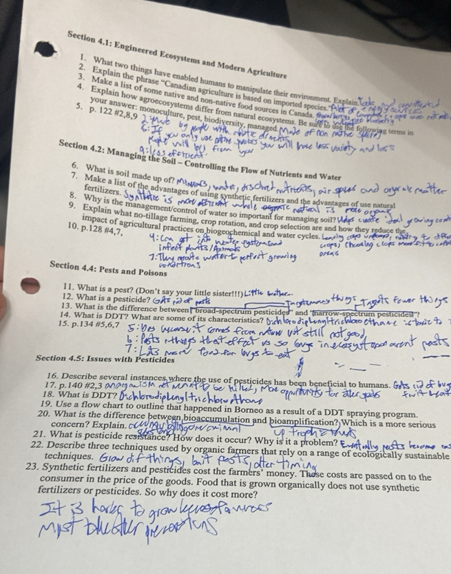 Solved: Section 4.1: Engineered Ecosystems and Modern Agriculture 1 ...