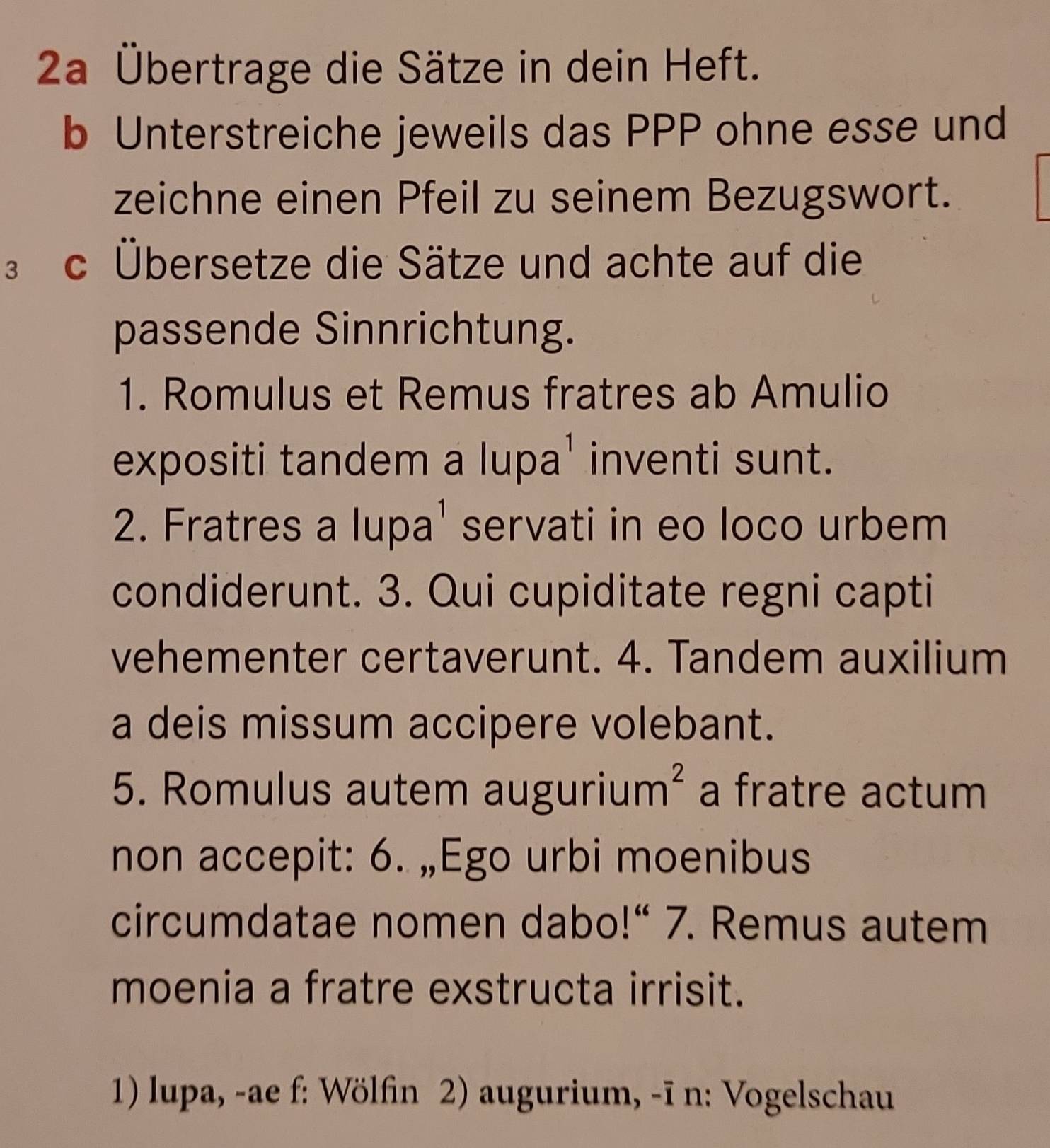 Gelöst:2a Übertrage die Sätze in dein Heft. b Unterstreiche jeweils das ...