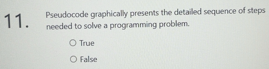 Solved: Pseudocode graphically presents the detailed sequence of steps ...