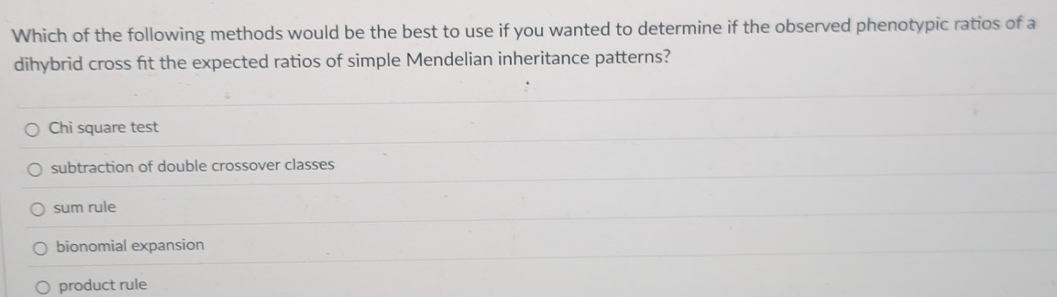 Solved: Which of the following methods would be the best to use if you ...