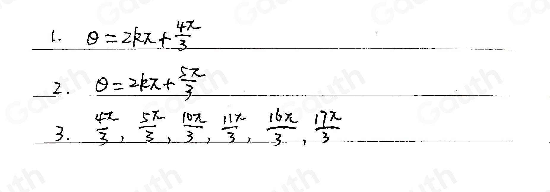 Solved: Solve the equation. Give a general formula for all the ...