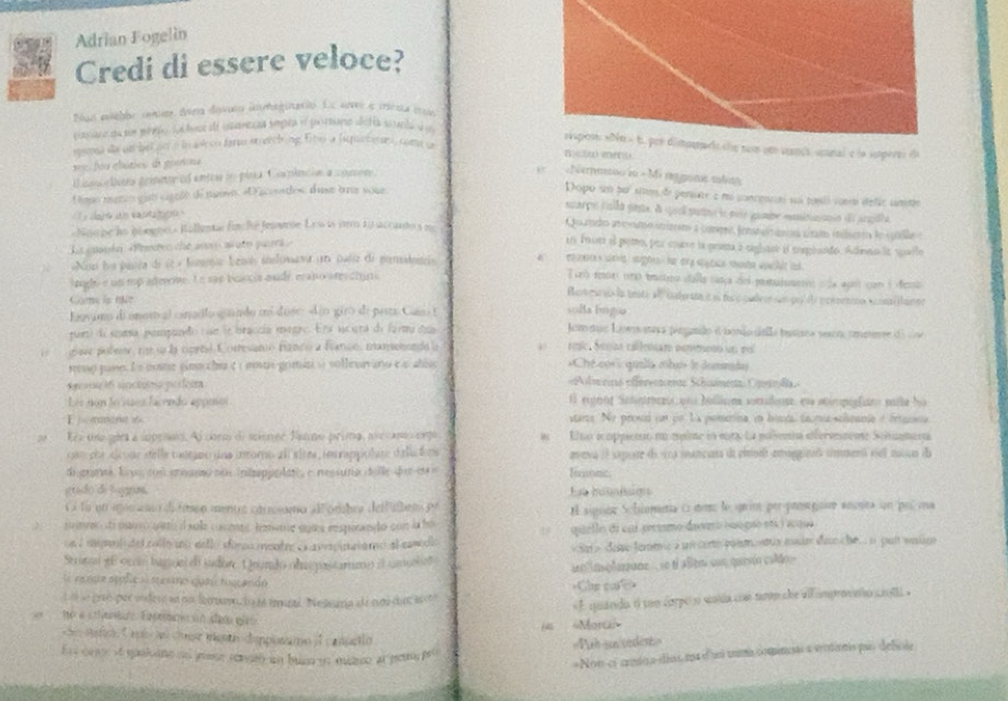 Risolto:Adrian Fogelin Credi di essere veloce? Nan eeble cua dema ...