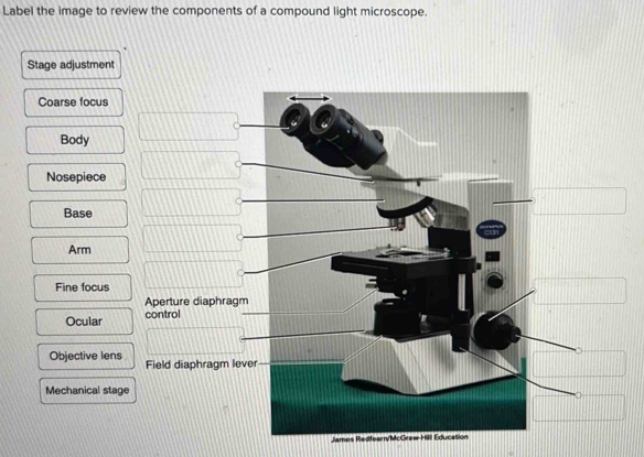 Solved: Label the image to review the components of a compound light ...