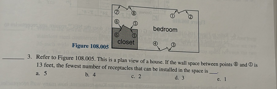 Solved: Figure 108.0 _3. Refer to Figure 108.005. This is a plan view ...