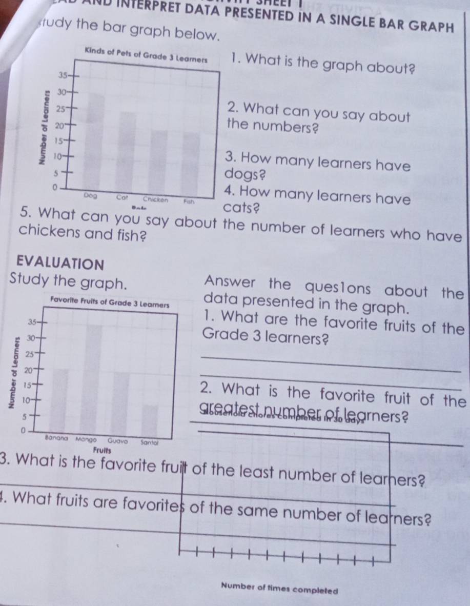 Solved: ND INTERPRET DATA PRESENTED iN A SINGLE BAR GRAPH tudy the bar ...