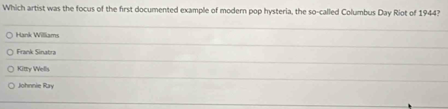 Solved: Which artist was the focus of the first documented example of ...