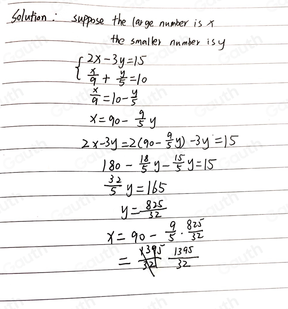 Solved: Two numbers are such that twice the greater number exceeds ...