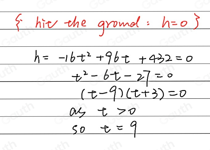 Solved: We throw an object upward from the top of a 432 feet tall ...