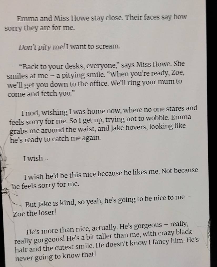 Solved: Emma and Miss Howe stay close. Their faces say how sorry they ...