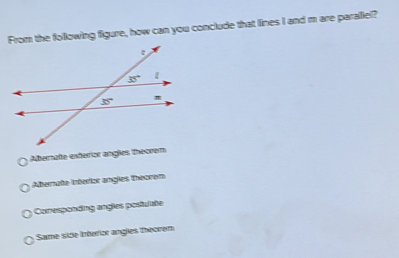 Solved: From the following figure, how can you conclude that lines I ...