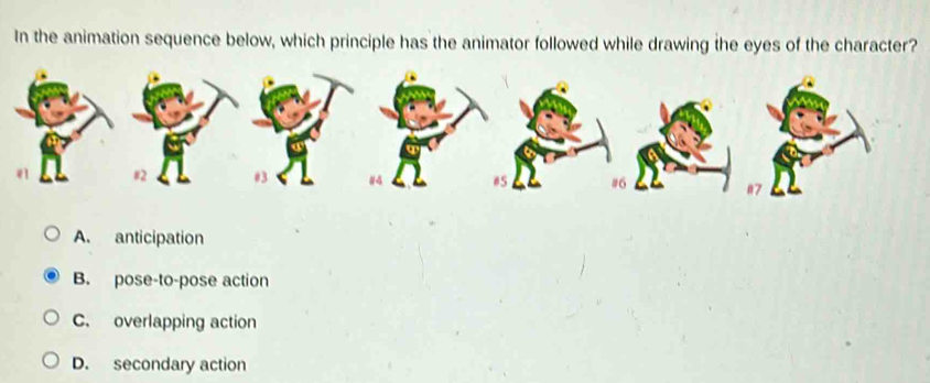 Solved: In the animation sequence below, which principle has the ...