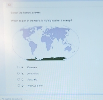 Solved: Select the correct answer. Which region in the world is ...