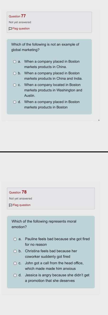 Résolu :Not yet answered * Flag question Which of the following is not ...