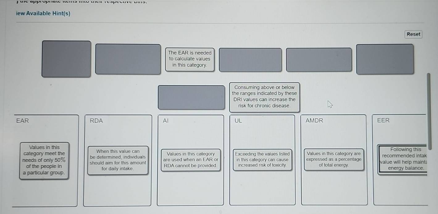 Solved: ue appróprate nems m uen respectve ois. iew Available Hint(s ...