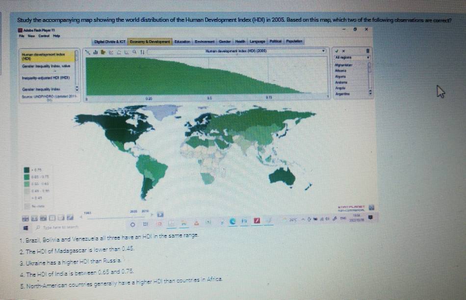Solved: Study the accompanying map showing the world distribution of ...