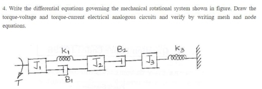 Solved: Write the differential equations governing the mechanical ...