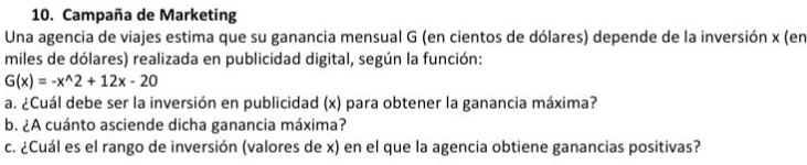 Resuelto:Campaña de Marketing Una agencia de viajes estima que su ...