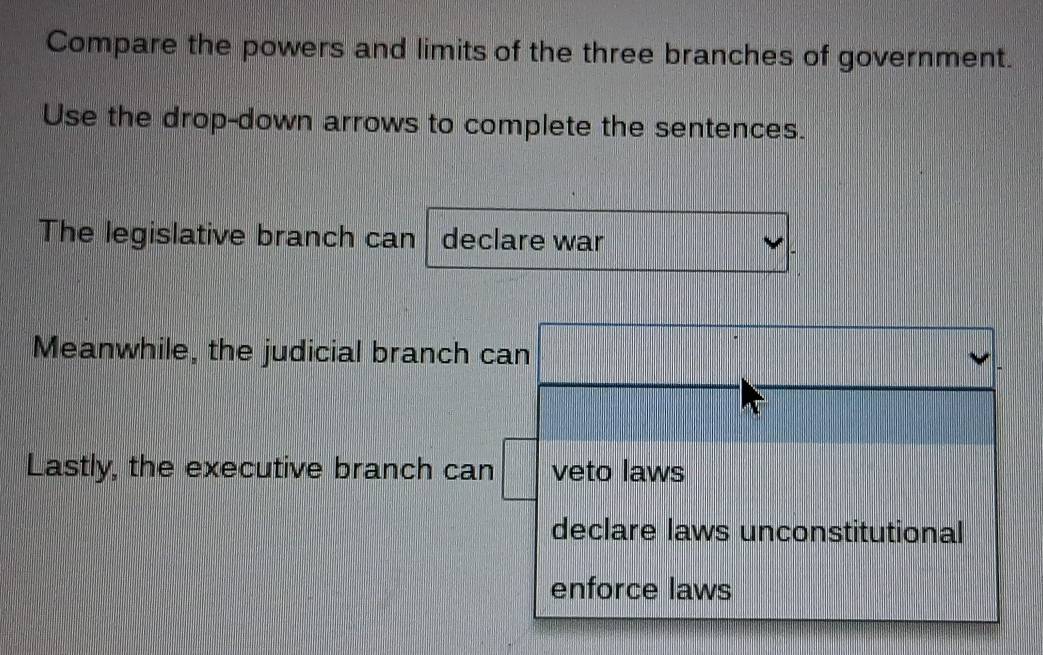Solved: Compare the powers and limits of the three branches of ...