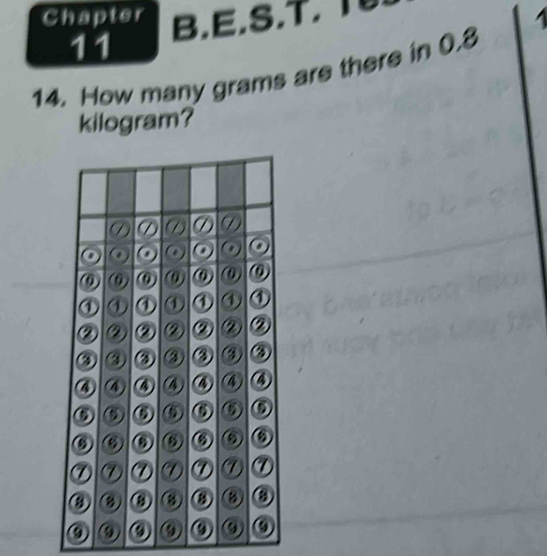 Solved: Chapter B.E.S.T. T0 11 14. How many grams are there in 0.8 ...