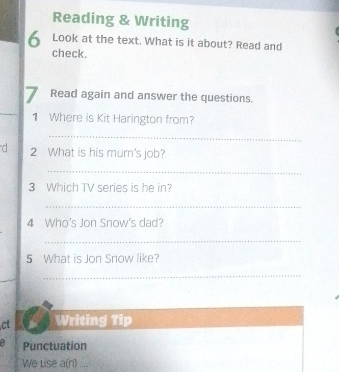 Resuelto:Reading & Writing _ Look at the text. What is it about? Read ...