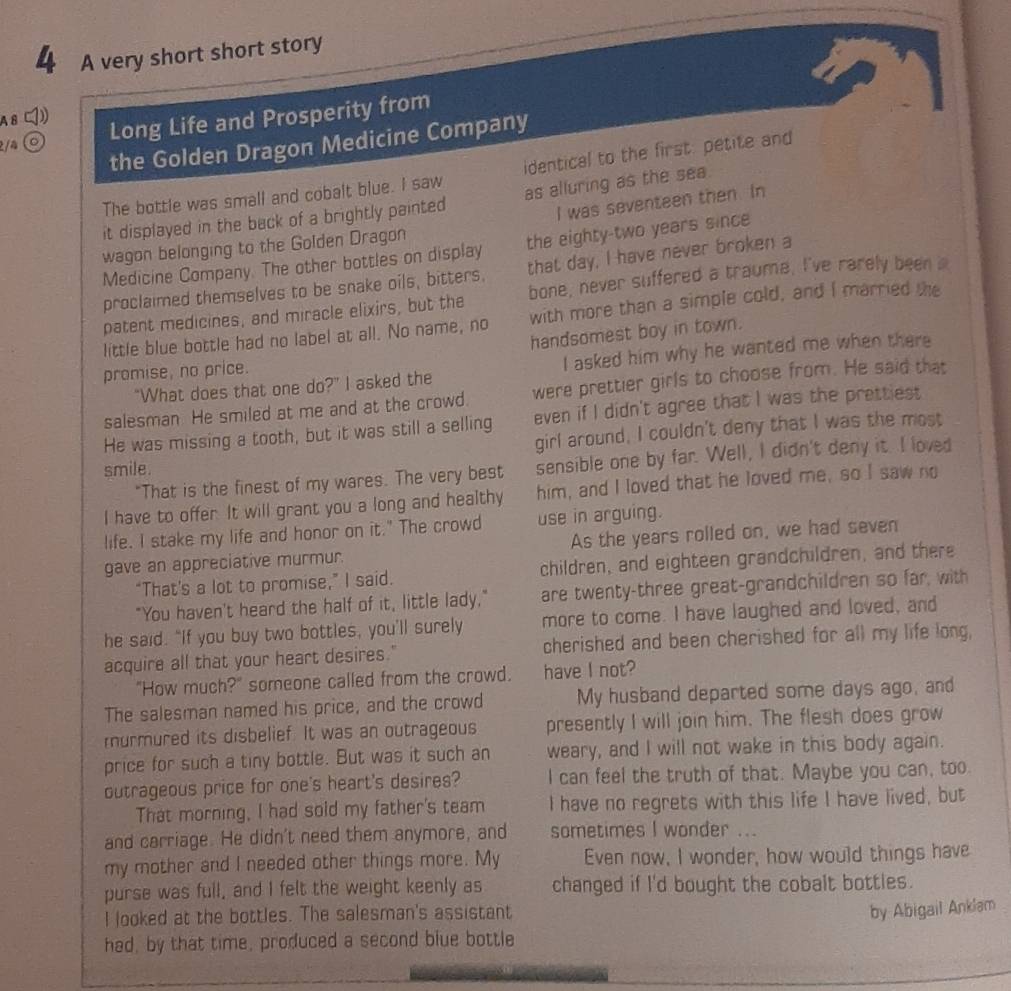 Gelöst:A very short short story A 8 )) 2/4 Long Life and Prosperity ...