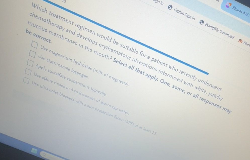 Solved: Sign In Pharm #16 Kaplan Sign In Examplify Download i Nu be ...