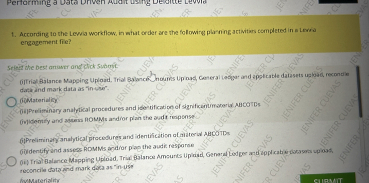 Resuelto:Performing a Data Driven Audit using Deloitte Lewvia 1 ...