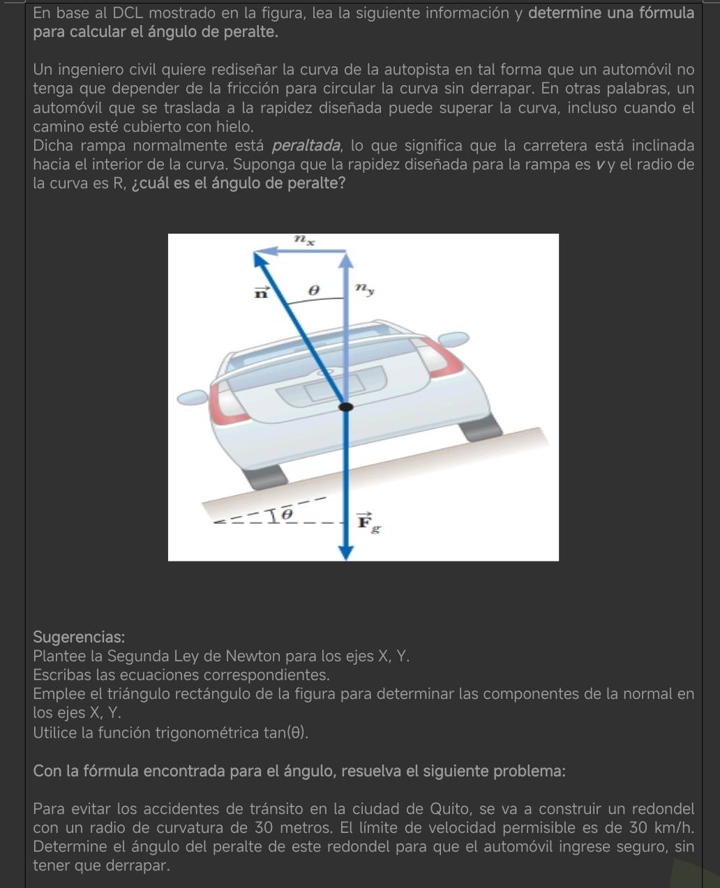 Resuelto:En base al DCL mostrado en la figura, lea la siguiente ...
