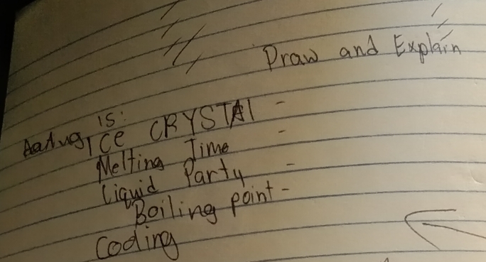Solved: Draw and Exphih adugICè CBYSAA Melting Time liquid Party ...