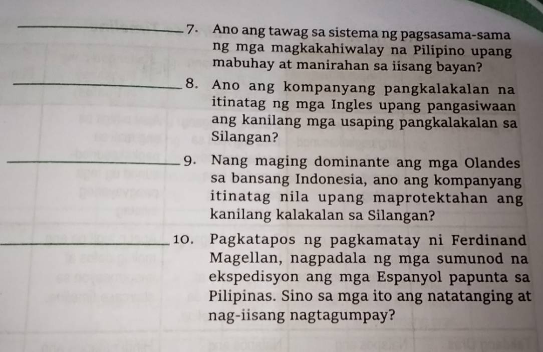 Solved: Ano ang tawag sa sistema ng pagsasama-sama ng mga ...