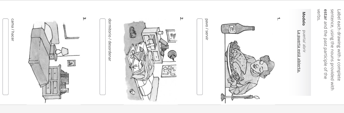 Solved: Label each drawing with a complete sentence, using the nouns ...