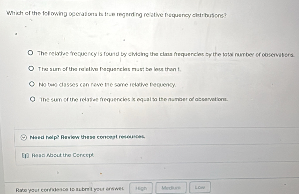 Solved: Which of the following operations is true regarding relative ...