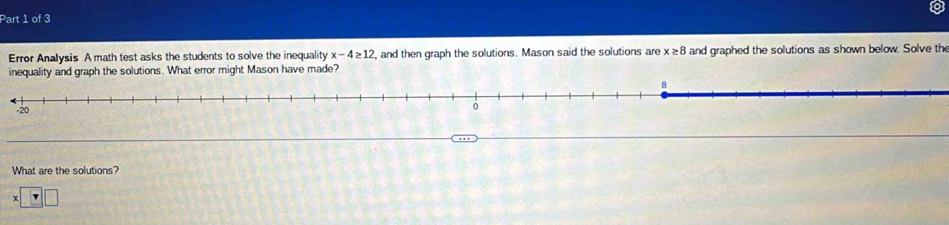 Solved: Error Analysis A math test asks the students to solve the ...