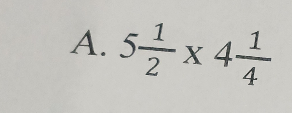 Solved: 5 1/2 * 4 1/4 [Math]