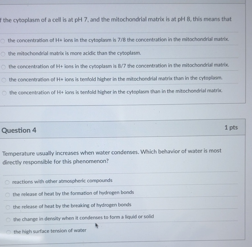 Solved: the cytoplasm of a cell is at pH 7, and the mitochondrial ...