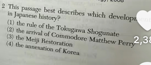 Solved: This passage best describes which developr en in Japanese ...