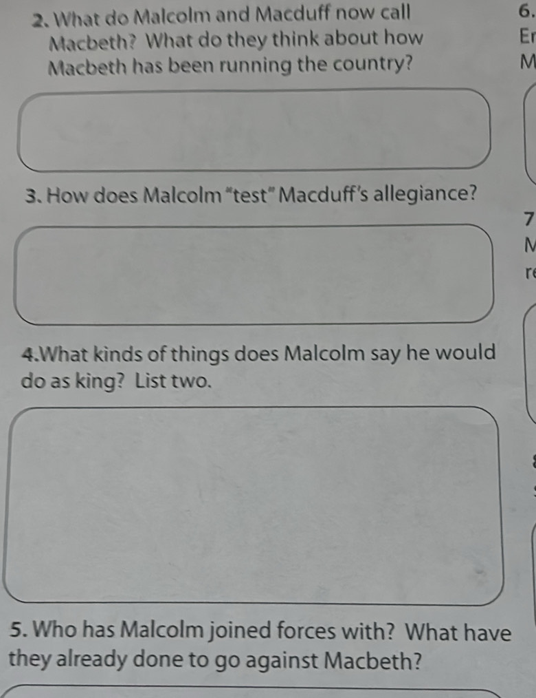 Solved: What do Malcolm and Macduff now call 6. Macbeth? What do they ...