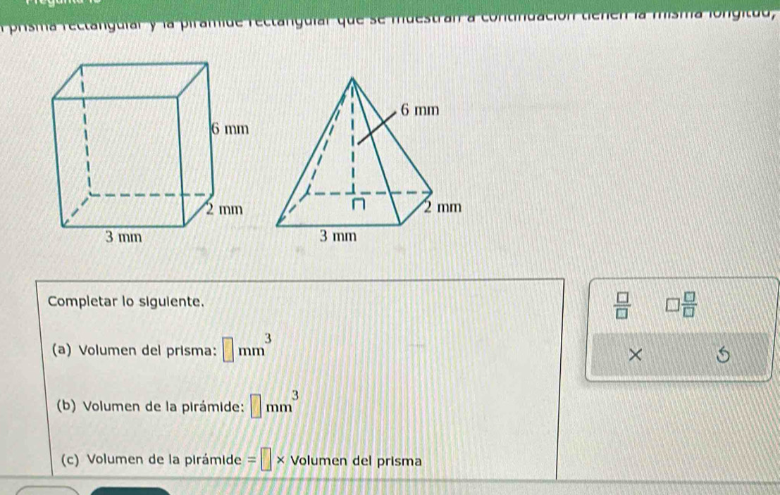 Solved: ectangurar y la piramu g e a r e Completar lo siguiente. / / (a ...