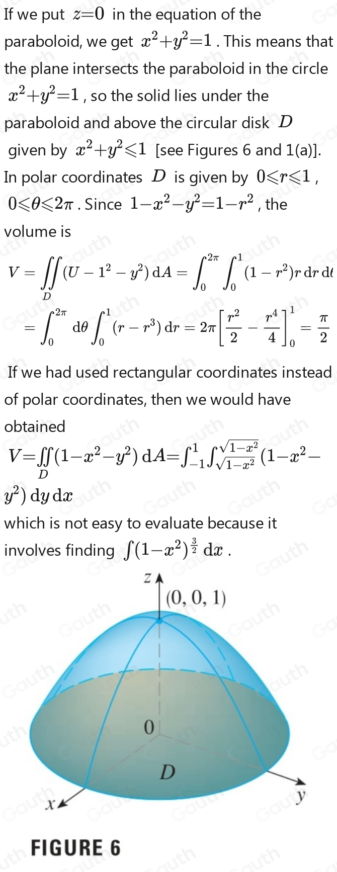 Solved: Find the volume of the solid bounded by the plane z=0 and the ...