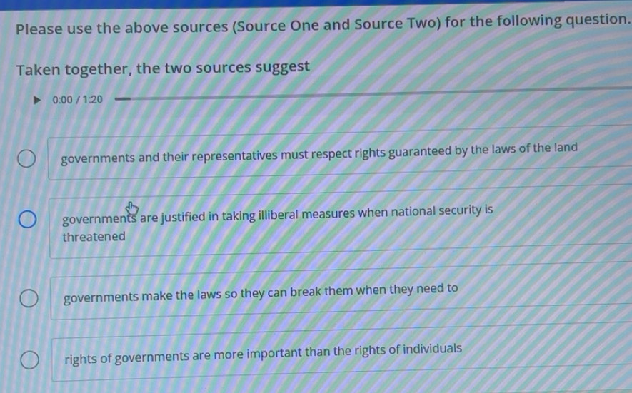 Solved: Please use the above sources (Source One and Source Two) for ...